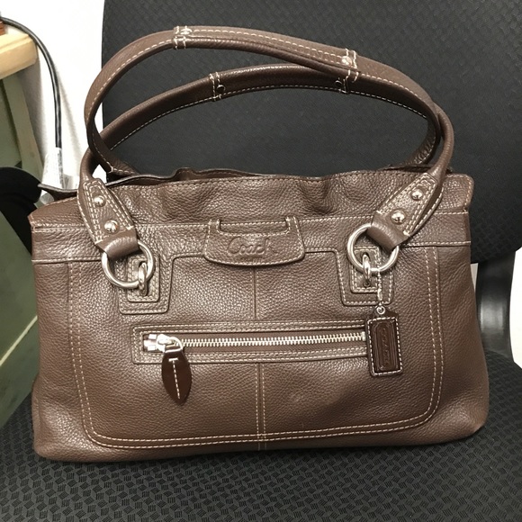 Coach | Bags | Coach Purse Brown Leather 3 Compartments Great Condition ...